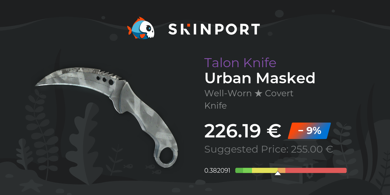 Talon Knife | Urban Masked (Well-Worn) - Counter-Strike 2 - Skinport