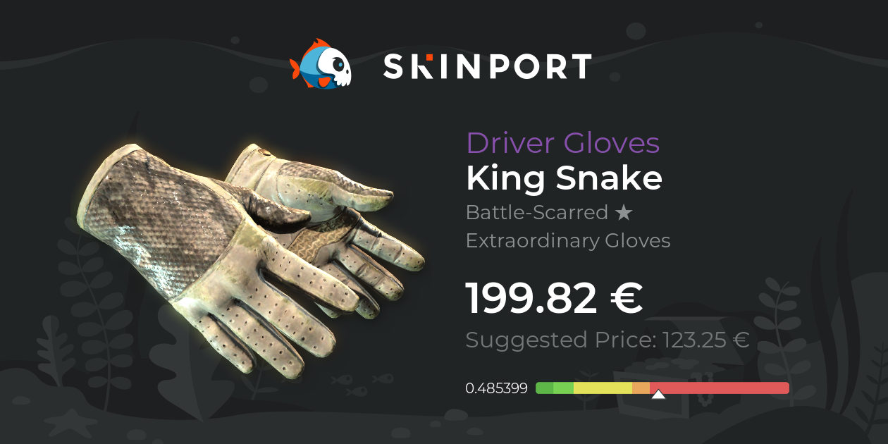 Driver Gloves | King Snake (Battle-Scarred) - Counter-Strike 2 - Skinport