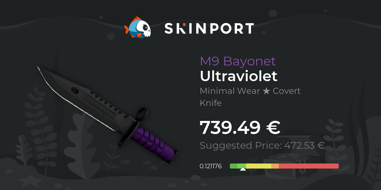 Bayoneta M9 ★ | Ultravioleta (Casi nuevo) - Counter-Strike 2 - Skinport
