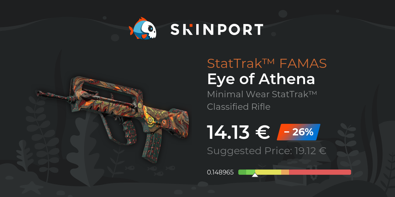 StatTrak™ FAMAS | Eye of Athena (Minimal Wear) - Counter-Strike 2 ...