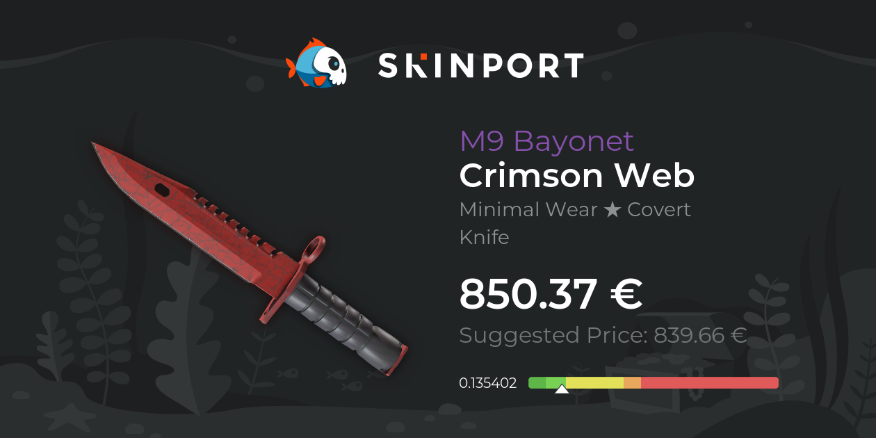 M9 Bayonet | Crimson Web (Minimal Wear) - Counter-Strike 2 - Skinport