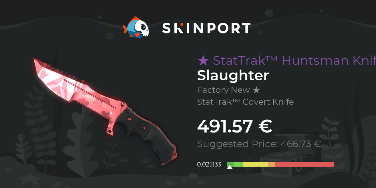 StatTrak™ Huntsman Knife | Slaughter (Factory New) - Counter-Strike 2 ...