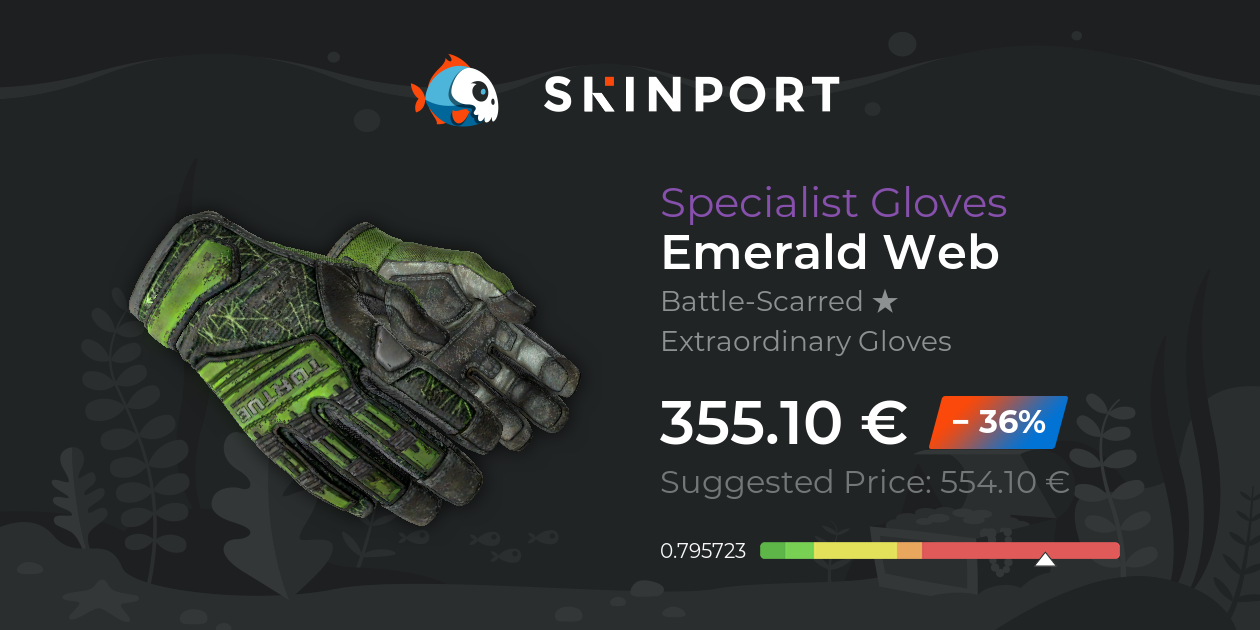 Specialist Gloves | Emerald Web (Battle-Scarred) - Counter-Strike 2 ...