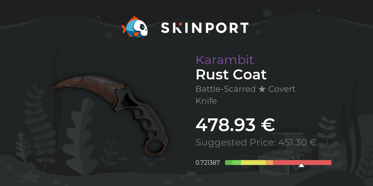 Karambit | Rust Coat (Battle-Scarred) - CS2 - Skinport