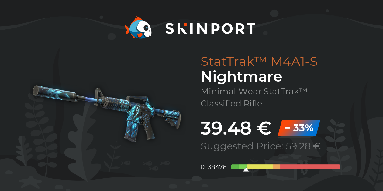 StatTrak™ M4A1-S | Nightmare (Minimal Wear) - Counter-Strike 2 - Skinport