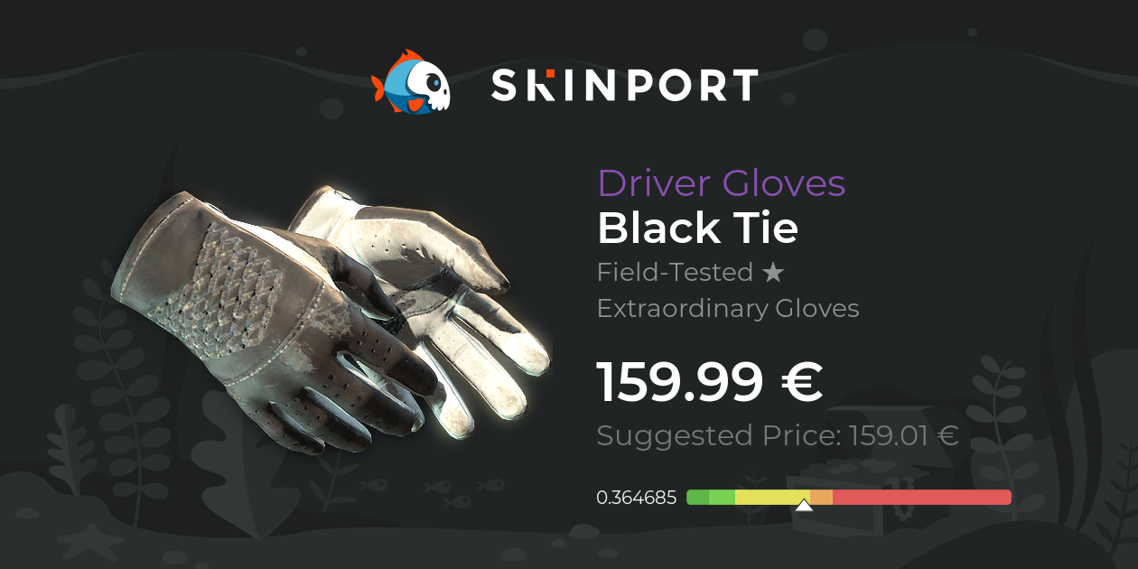 Driver Gloves | Black Tie (Field-Tested) - Counter-Strike 2 - Skinport