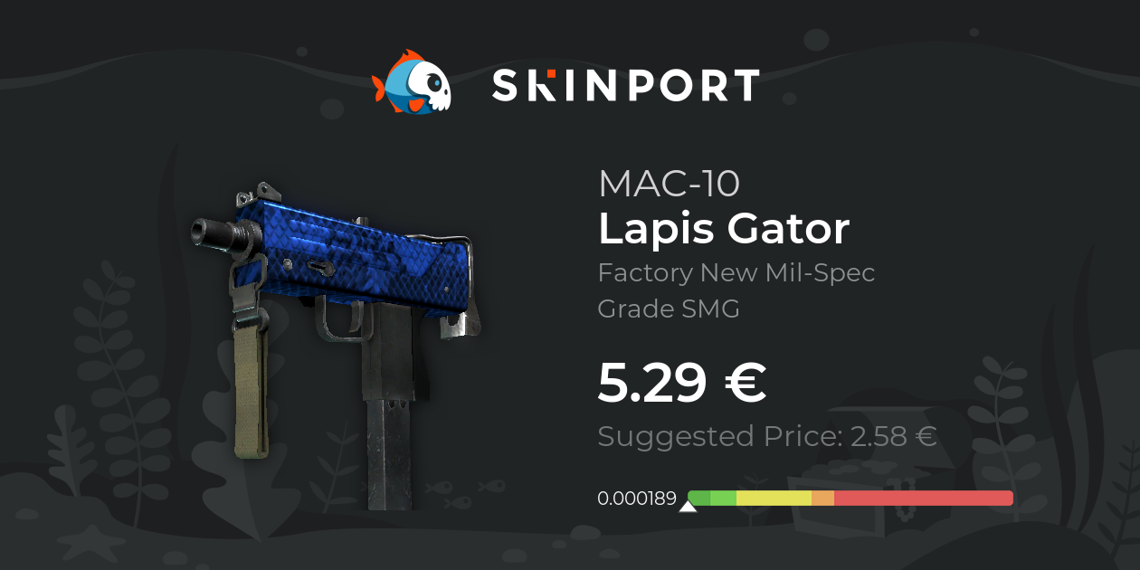 MAC-10 | Lapis Gator (Fabrikneu) - CS2 - Skinport