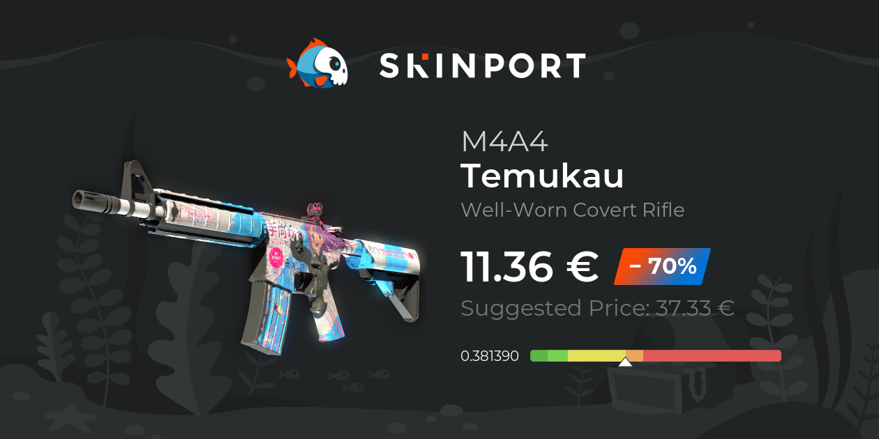 M4A4 | Temukau (Well-Worn) - Counter-Strike 2 - Skinport