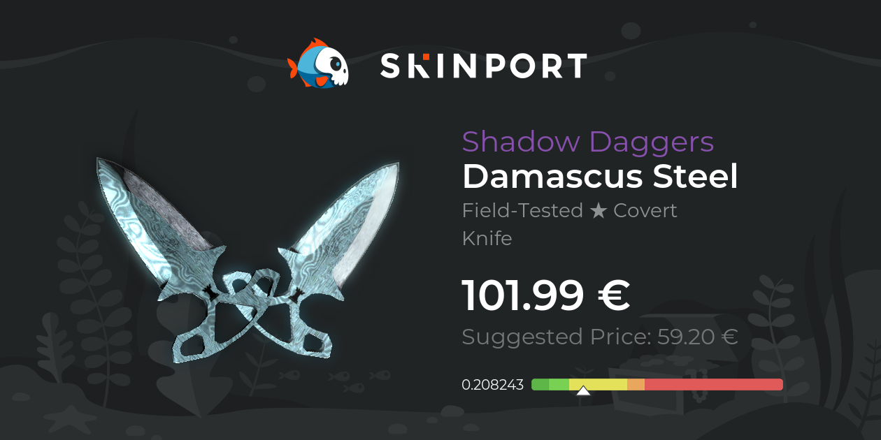 Shadow Daggers | Damascus Steel (Field-Tested) - Counter-Strike 2 ...