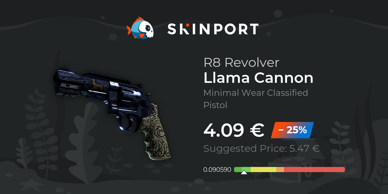 R8 Revolver | Llama Cannon (Minimal Wear) - CS2 - Skinport R8 Revolver | Llama Cannon (Minimal Wear) - CS2 - Skinport
