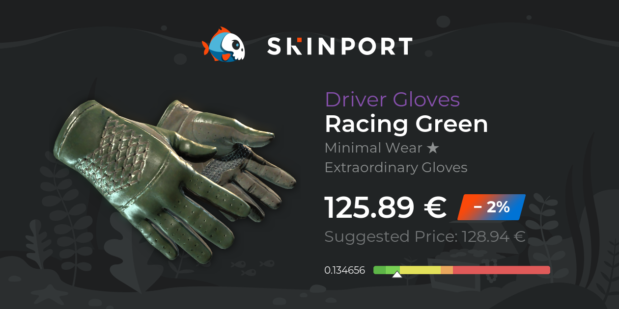 Driver Gloves | Racing Green (Minimal Wear) - Counter-Strike 2 - Skinport