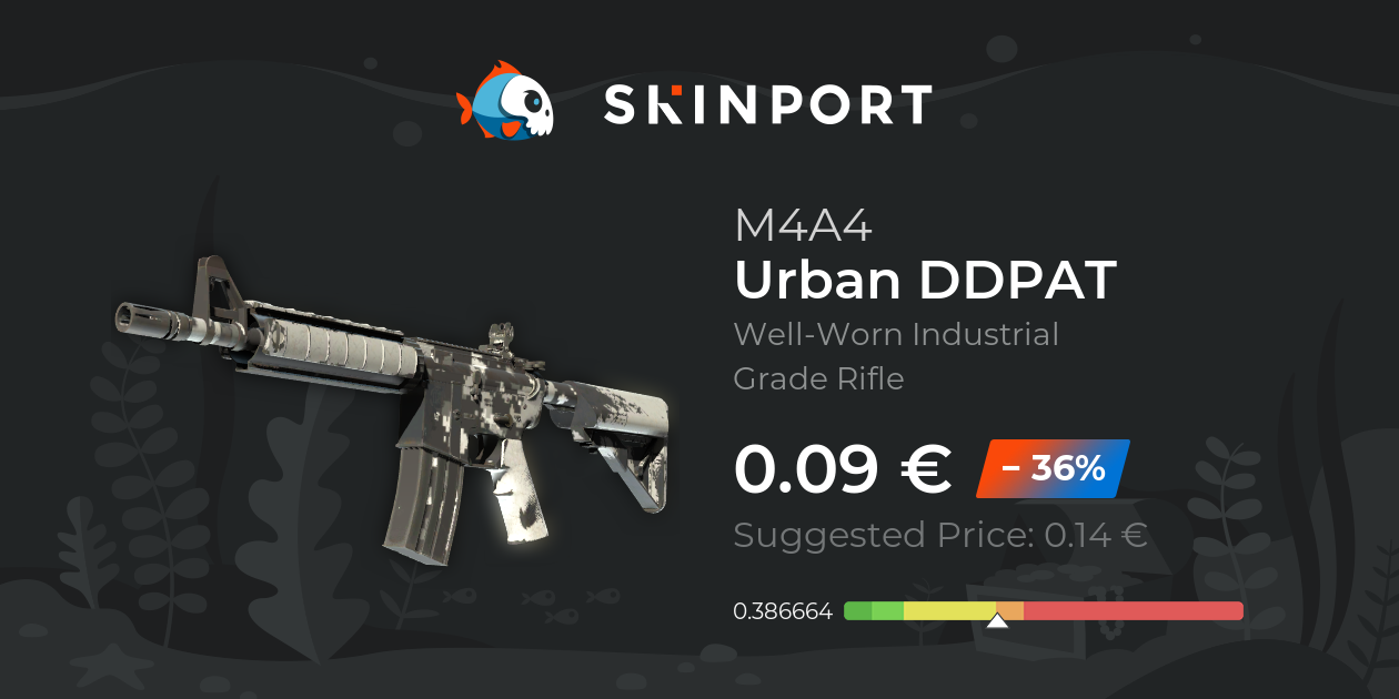 M4A4 | Urban DDPAT (Well-Worn) - Counter-Strike 2 - Skinport