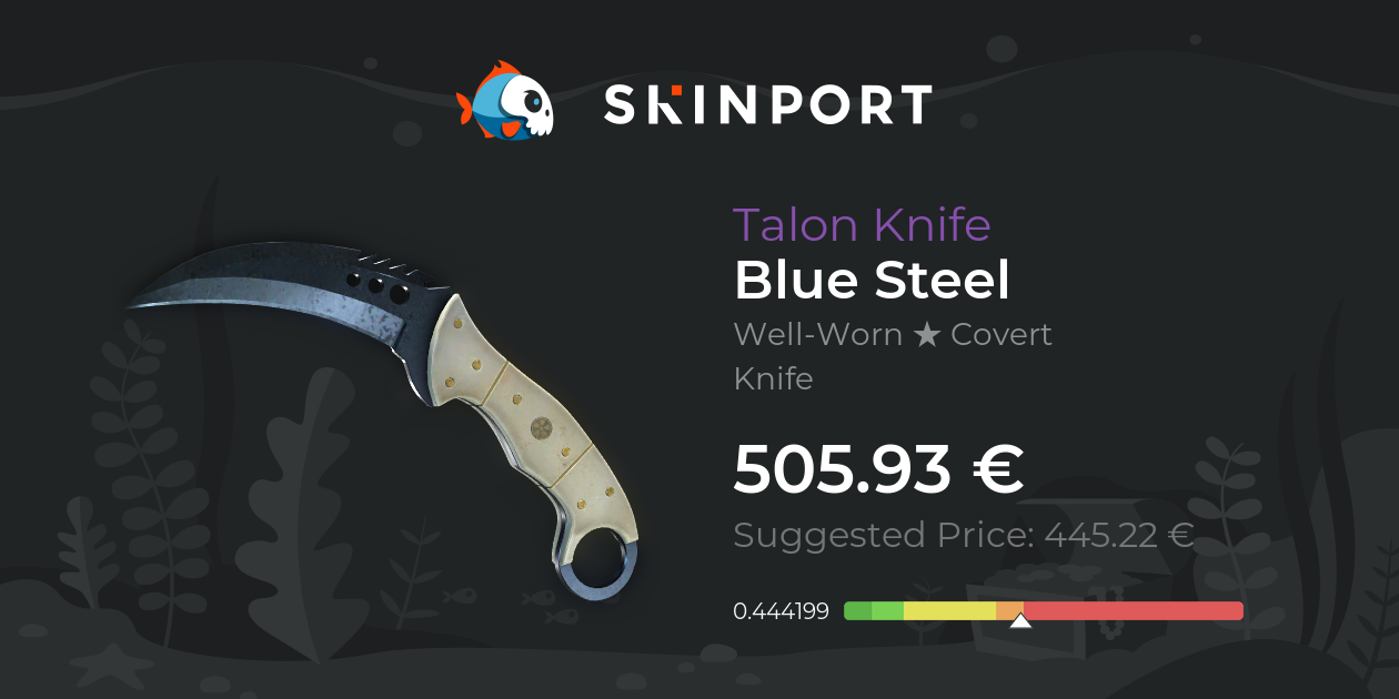 Talon Knife | Blue Steel (Well-Worn) - Counter-Strike 2 - Skinport