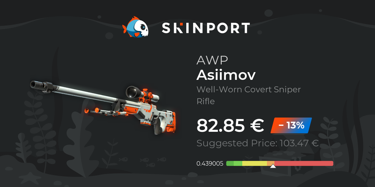 AWP | Asiimov (Well-Worn) - Counter-Strike 2 - Skinport