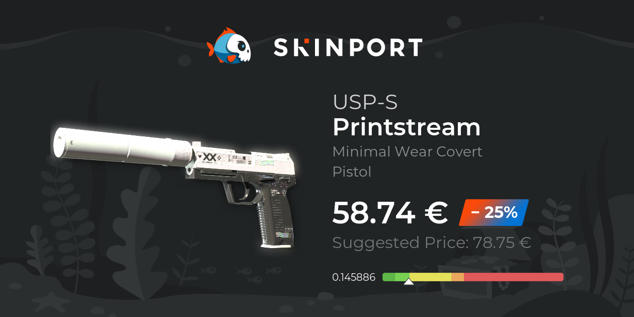 USP-S | Printstream (Minimal Wear) - Counter-Strike 2 - Skinport