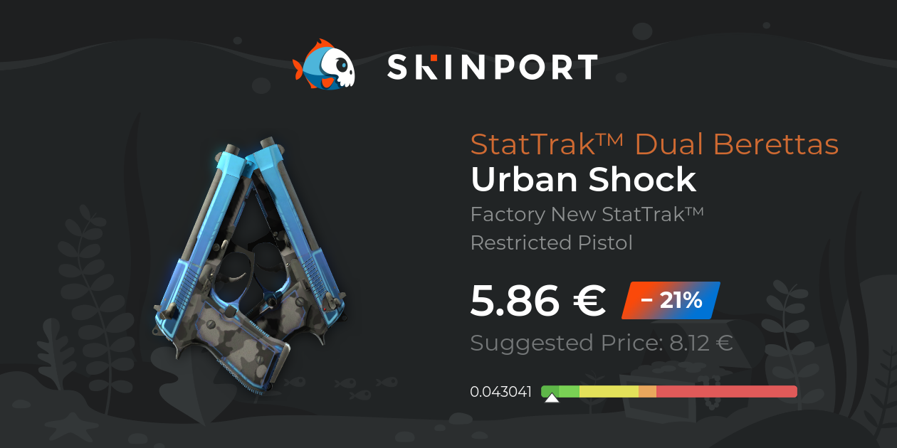 StatTrak™ Dual Berettas | Urban Shock (Factory New) - Counter-Strike 2 ...