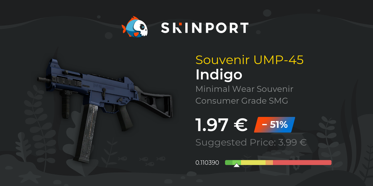 Souvenir UMP-45 | Indigo (Minimal Wear) - Counter-Strike 2 - Skinport