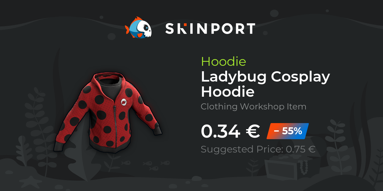 Ladybug Cosplay Hoodie - Rust - Skinport