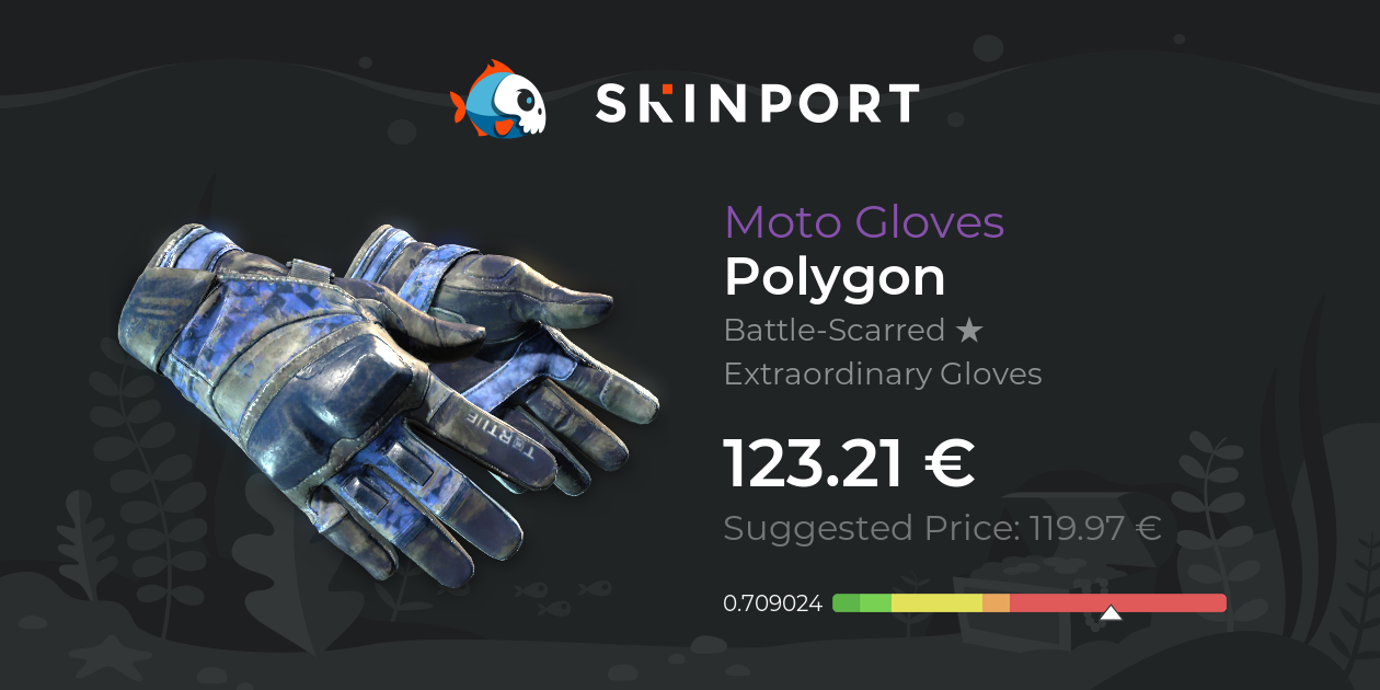 Moto Gloves | Polygon (Battle-Scarred) - Counter-Strike 2 - Skinport