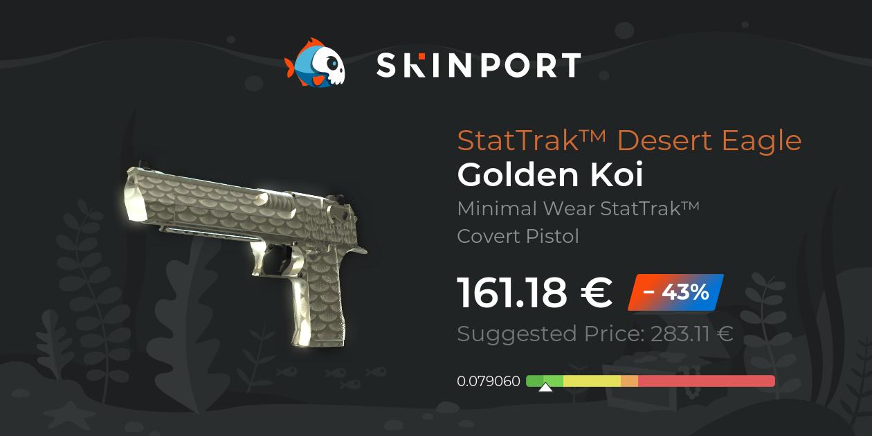 StatTrak™ Desert Eagle | Golden Koi (Minimal Wear) - Counter-Strike 2 ...