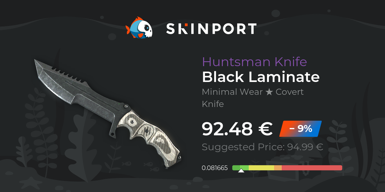Faca Huntsman ★ | Black Laminate (Com Pouco Uso) - Counter-Strike 2 ...