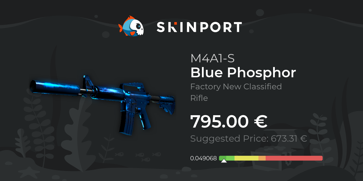 M4A1-S | Blue Phosphor (Factory New) - CS2 - Skinport