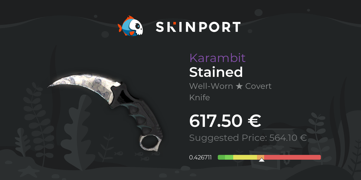 Karambit | Stained (Well-Worn) - Counter-Strike 2 - Skinport