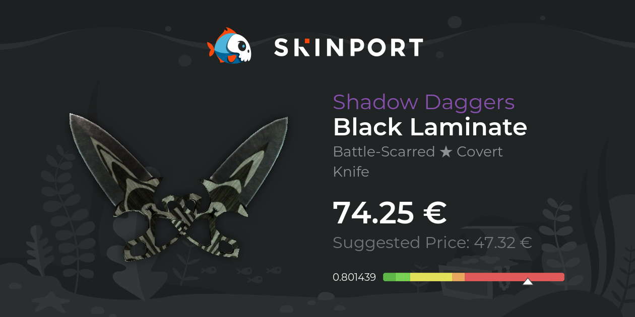 Shadow Daggers | Black Laminate (Battle-Scarred) - Counter-Strike 2 ...