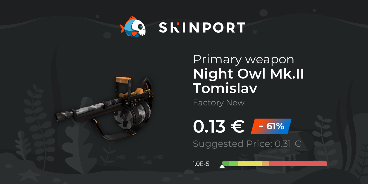 Night Owl Mk.II Tomislav (Factory New) - Team Fortress 2 - Skinport