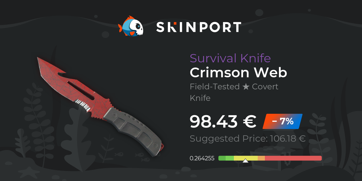 Survival Knife | Crimson Web (Field-Tested) - Counter-Strike 2 - Skinport