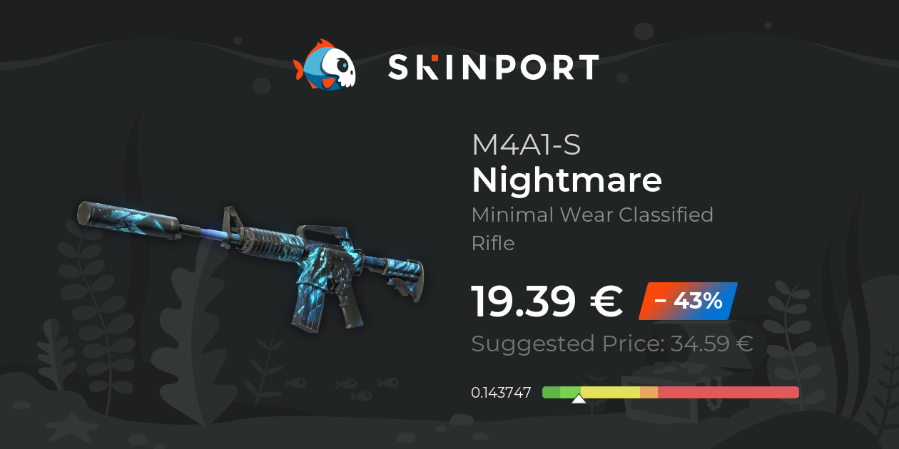 M4A1-S | Nightmare (Minimal Wear) - Counter-Strike 2 - Skinport