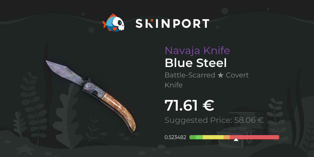 Navaja Knife | Blue Steel (Battle-Scarred) - CS2 - Skinport