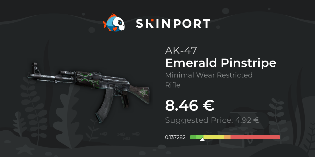 AK-47 | Emerald Pinstripe (Minimal Wear) - Counter-Strike 2 - Skinport