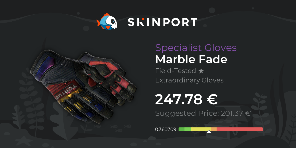 Specialist Gloves | Marble Fade (Field-Tested) - CS2 - Skinport