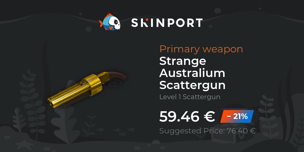 Scattergun - Seltsam - Australium - Team Fortress 2 - Skinport