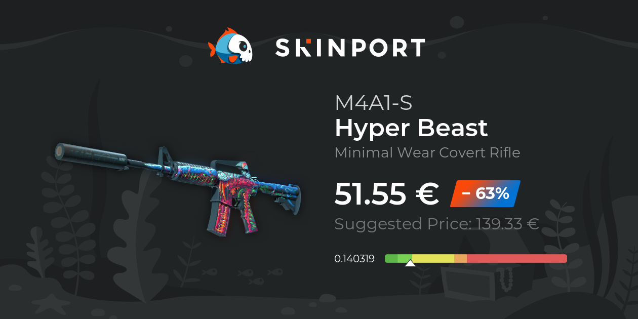M4A1-S | Hyper Beast (Minimal Wear) - Counter-Strike 2 - Skinport