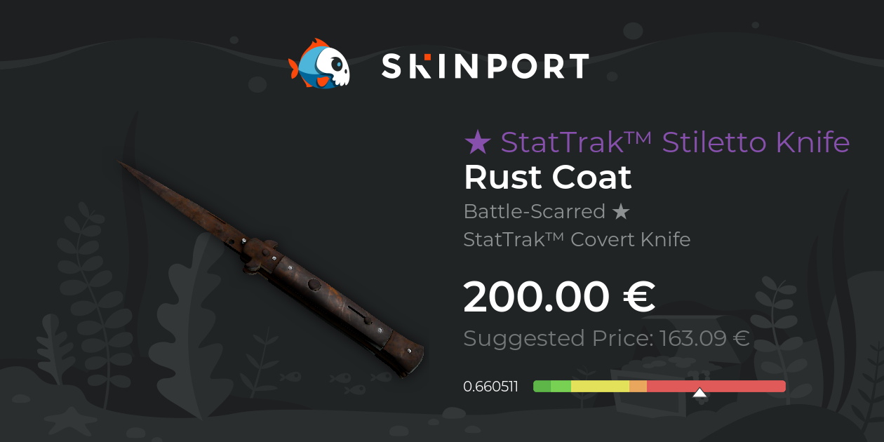 StatTrak™ Stiletto Knife | Rust Coat (Battle-Scarred) - Counter-Strike ...
