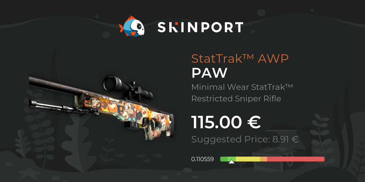 StatTrak™ AWP | PAW (Minimal Wear) - Counter-Strike 2 - Skinport