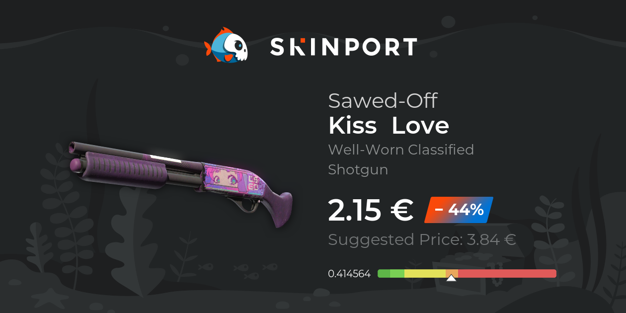Sawed-Off | Kiss♥Love (Well-Worn) - Counter-Strike 2 - Skinport