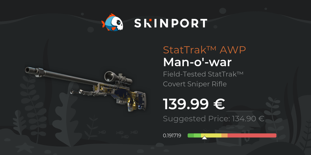 StatTrak™ AWP | Man-o'-war (Field-Tested) - Counter-Strike 2 - Skinport