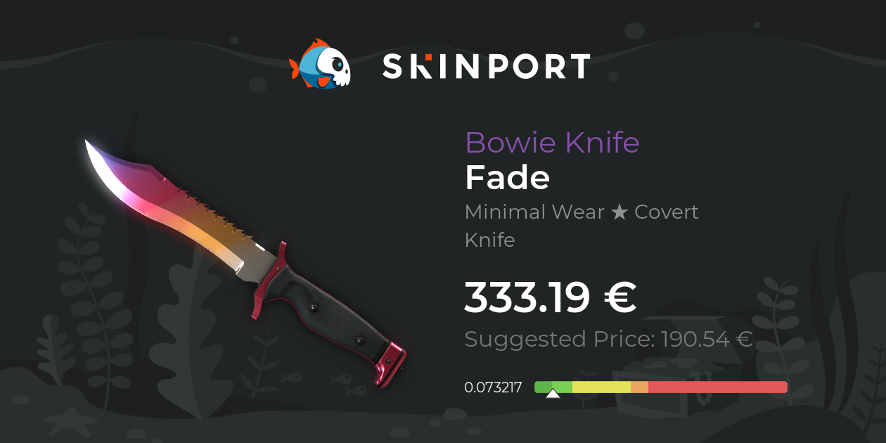 Bowie Knife | Fade (Minimal Wear) - Counter-Strike 2 - Skinport