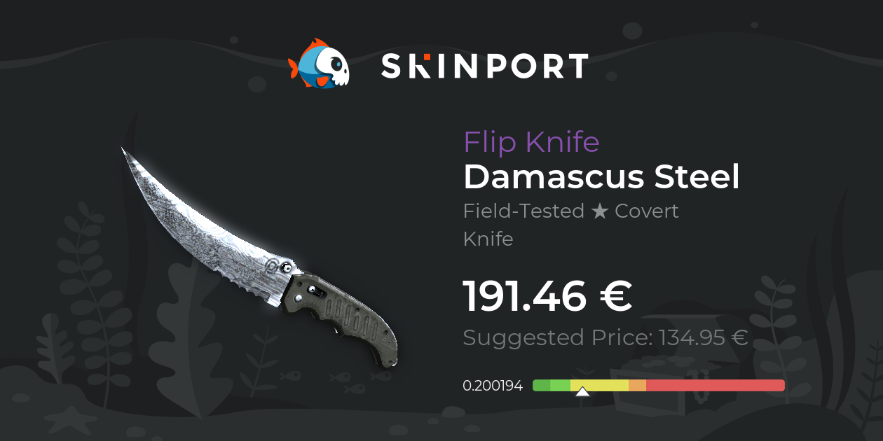 Flip Knife | Damascus Steel (Field-Tested) - CS2 - Skinport