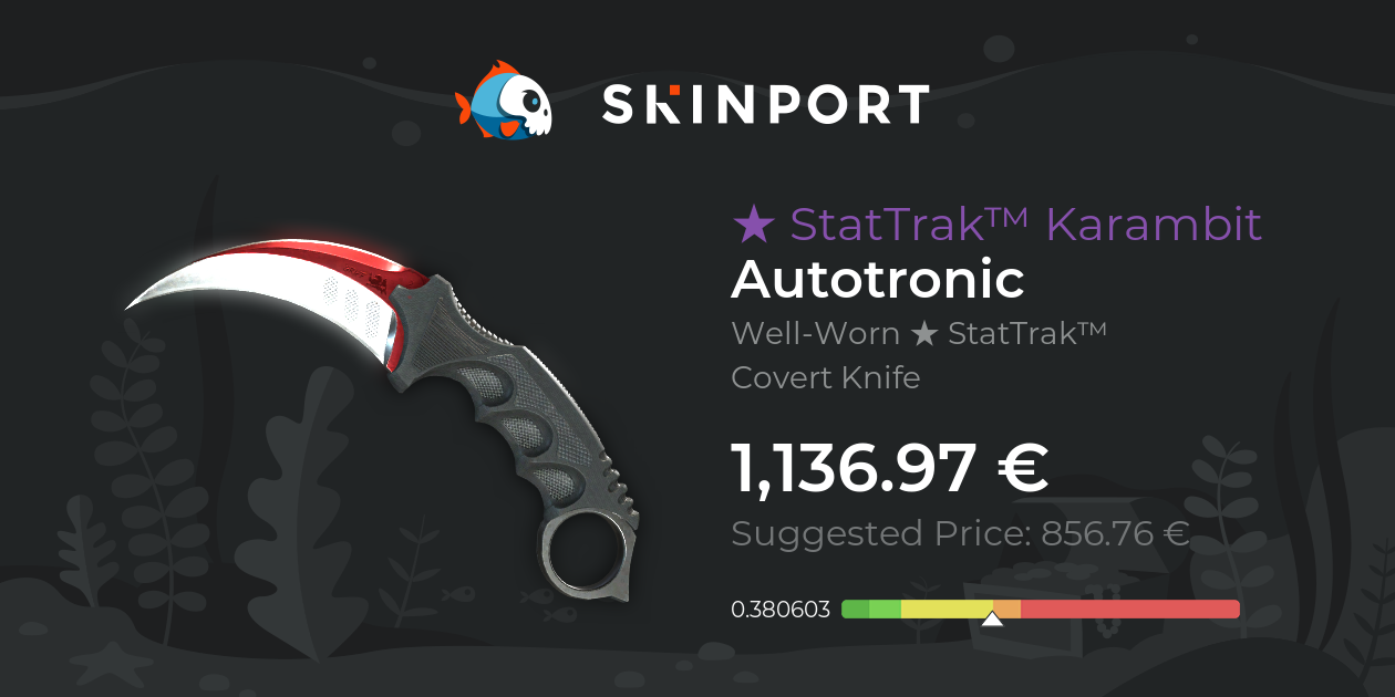 StatTrak™ Karambit | Autotronic (Well-Worn) - Counter-Strike 2 - Skinport