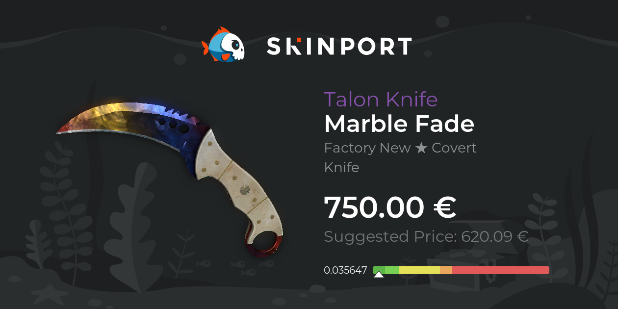 Talon Knife | Marble Fade (Factory New) - Counter-Strike 2 - Skinport