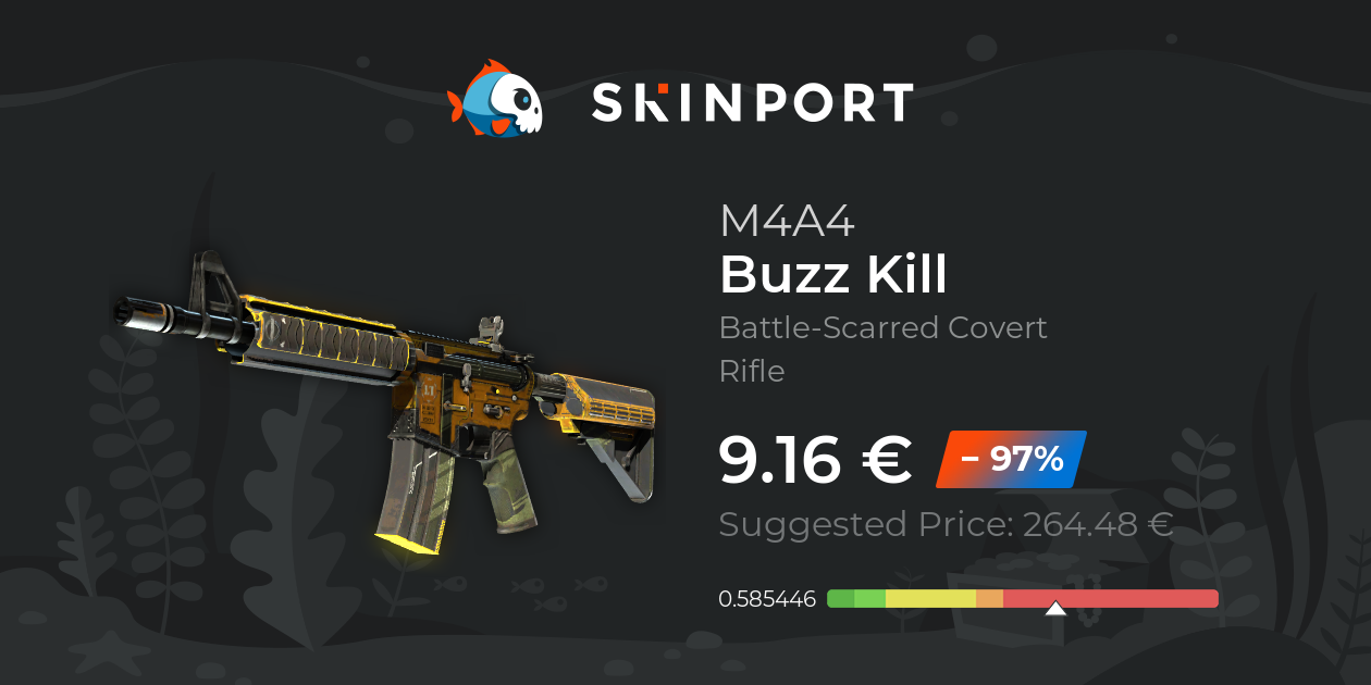 M4A4 | Buzz Kill (Battle-Scarred) - Counter-Strike 2 - Skinport