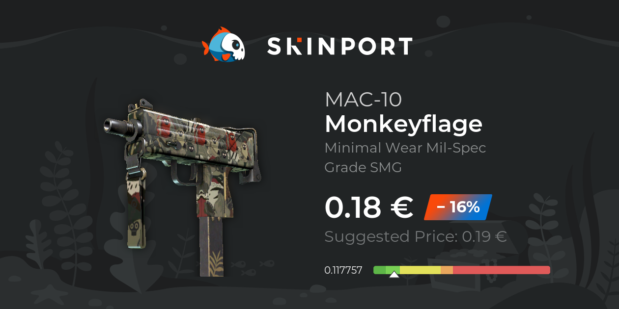 MAC-10 | Monkeyflage (Minimal Wear) - Counter-Strike 2 - Skinport