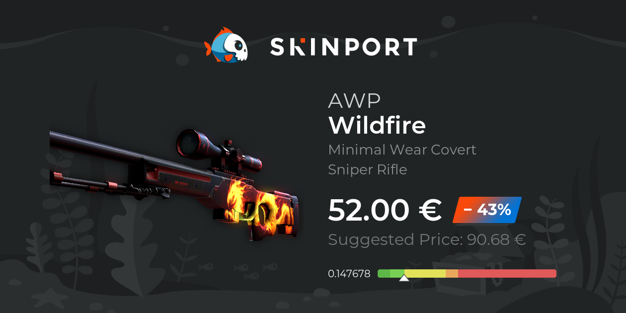 AWP | Wildfire (Très peu usée) - CS2 - Skinport