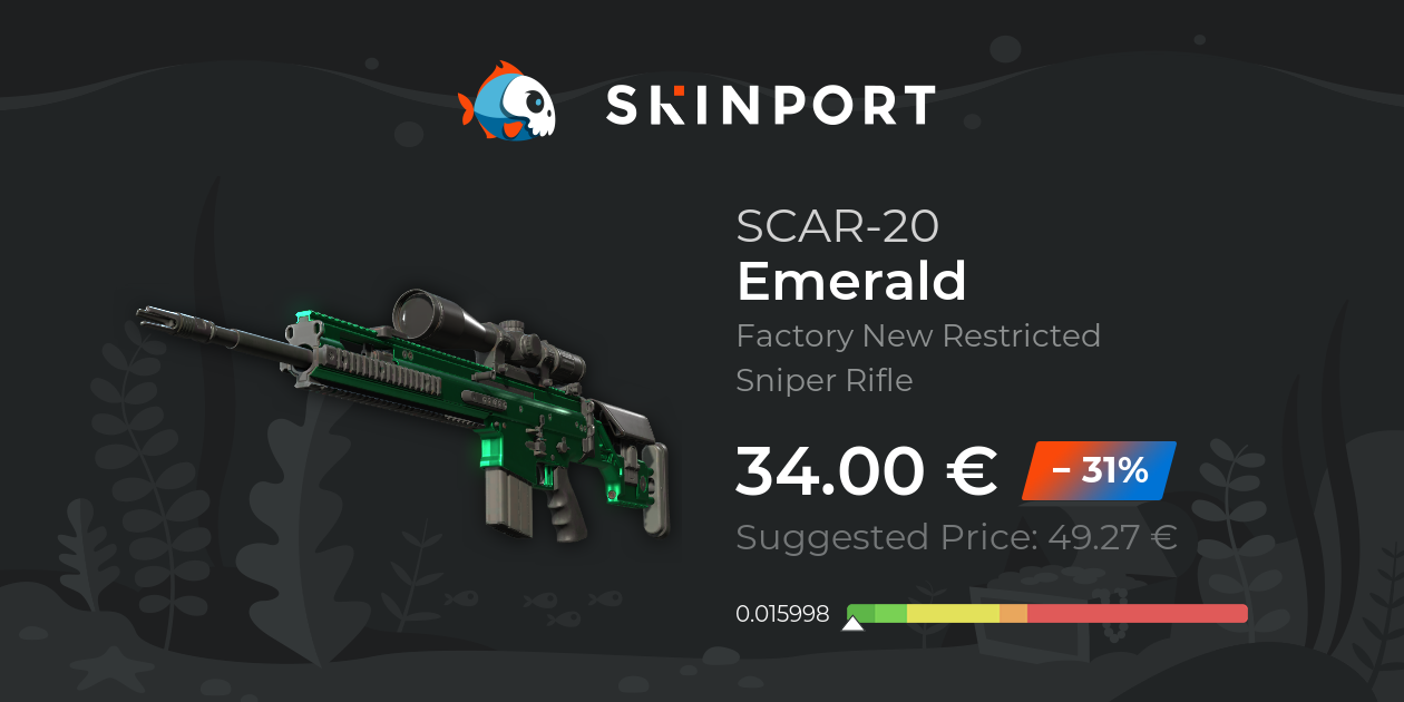 SCAR-20 | Emerald (Factory New) - Counter-Strike 2 - Skinport