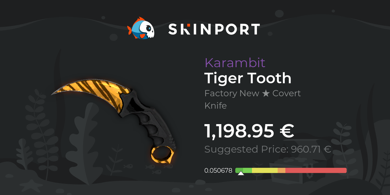 Karambit | Tiger Tooth (Factory New) - CS:GO - Skinport