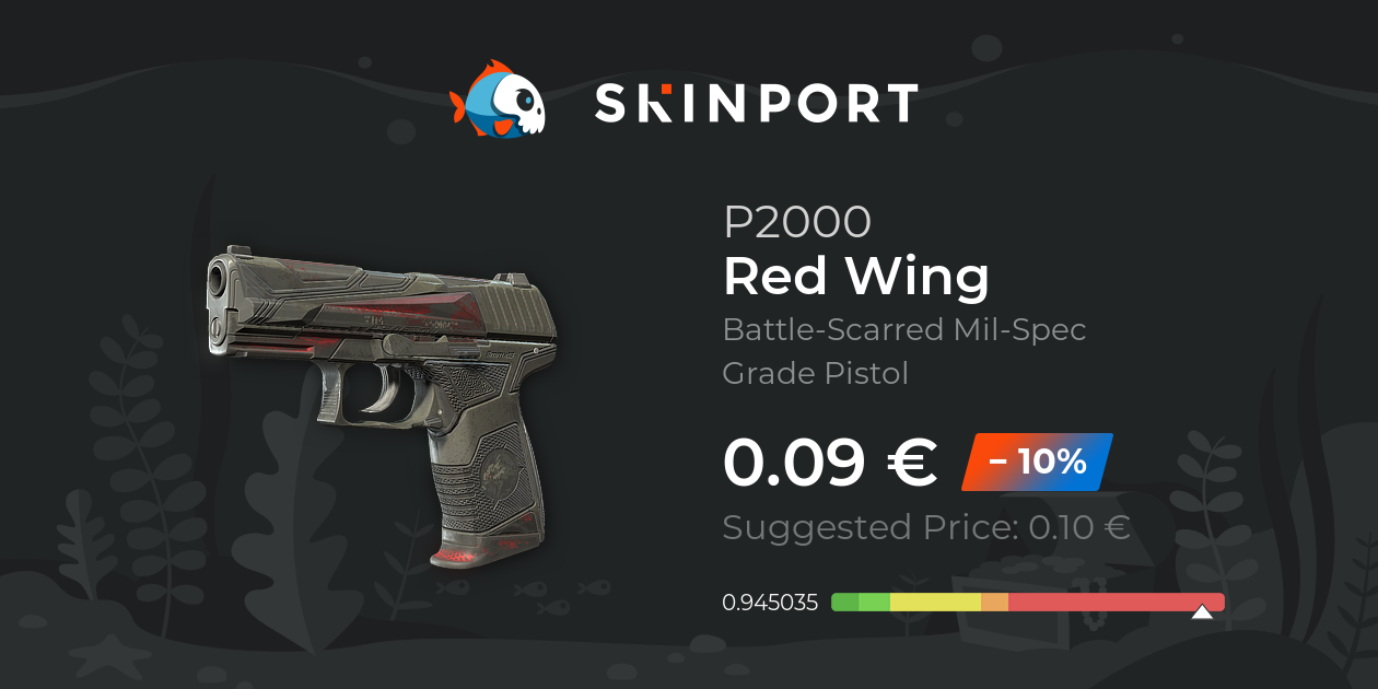 P2000 | Red Wing (po ciężkich walkach) - Counter-Strike 2 - Skinport